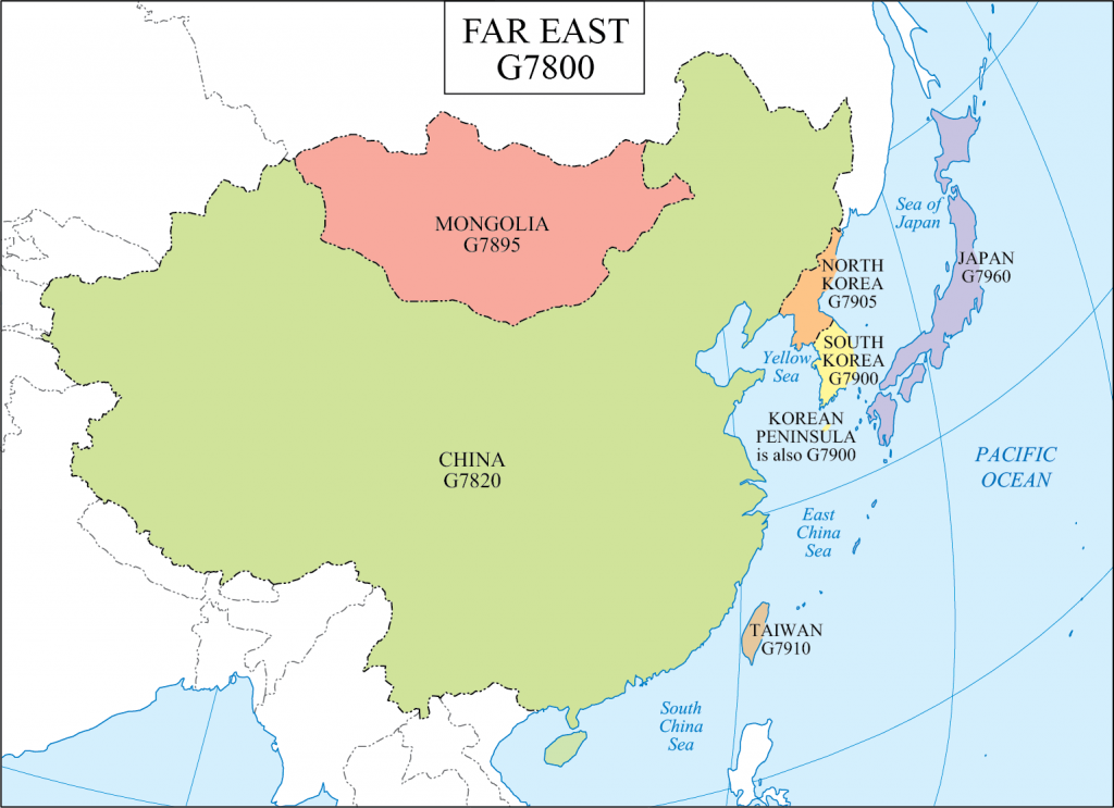LC G Schedule Map 30: Far East | WAML Information Bulletin